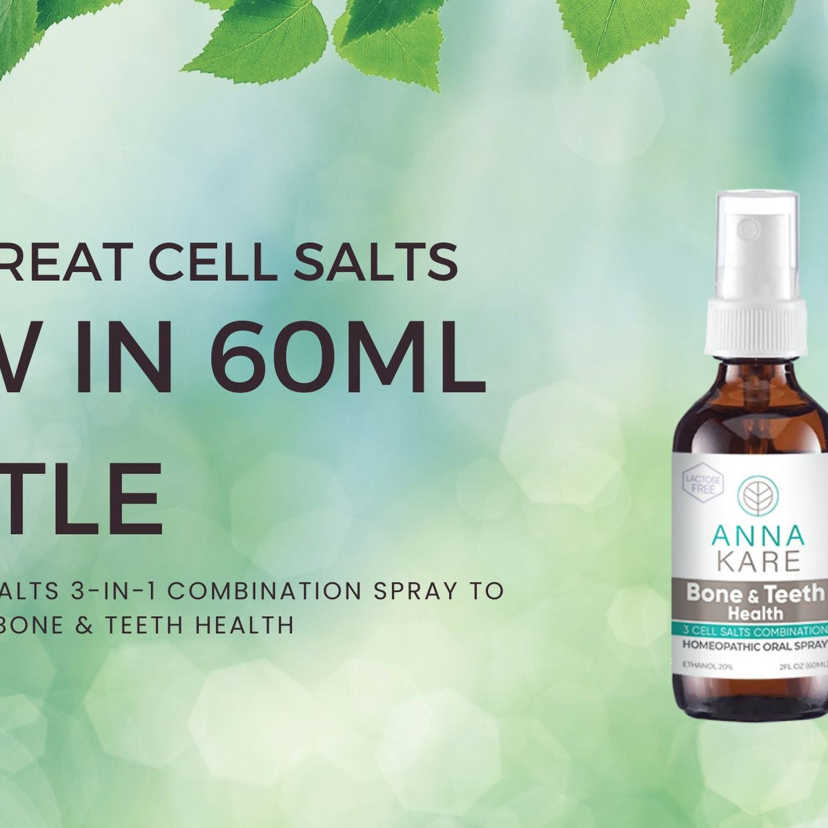 Bone & Teeth Health Cell Salts – New 60 ML Oral Spray – HomeopathyStore.com